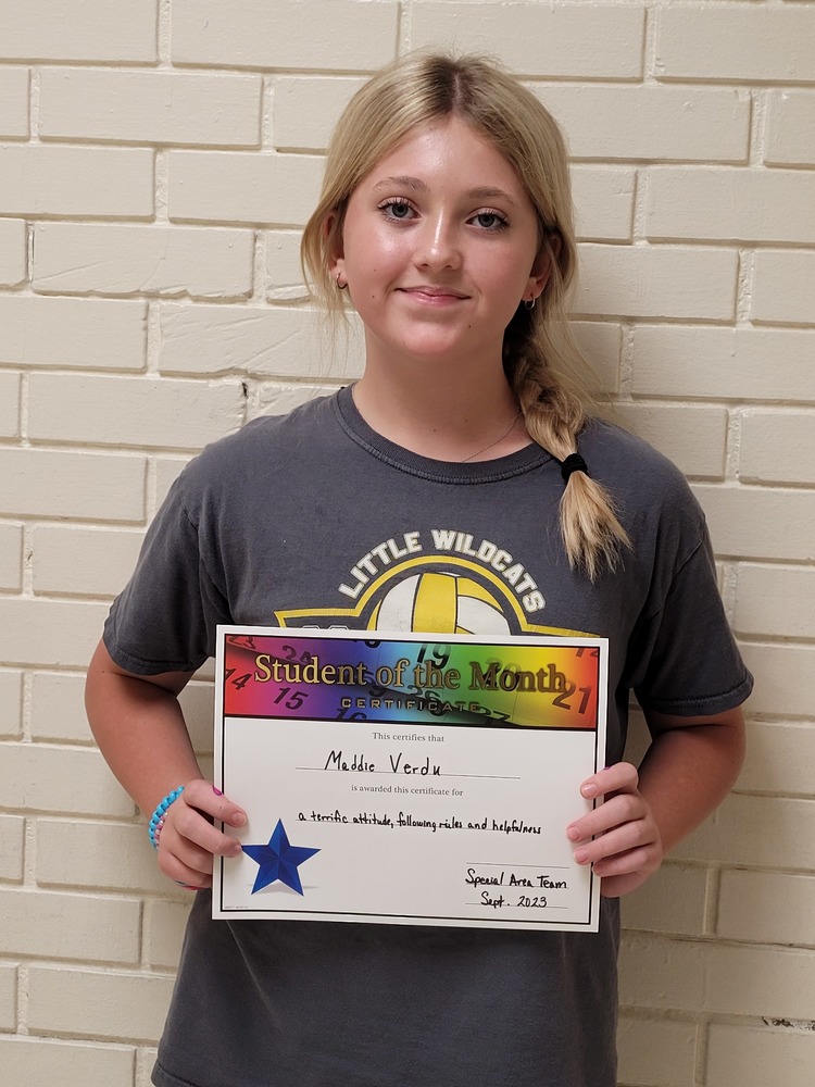 September Student of the Month | Cuba Middle School
