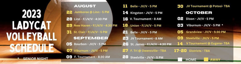 Fall Athletic schedules | Crawford County R-II Schools